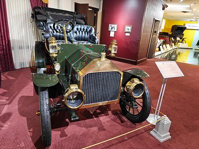 Brass-era elegance with leather upholstery that's seen more history than most history books. The automotive equivalent of finding Lincoln's actual top hat.