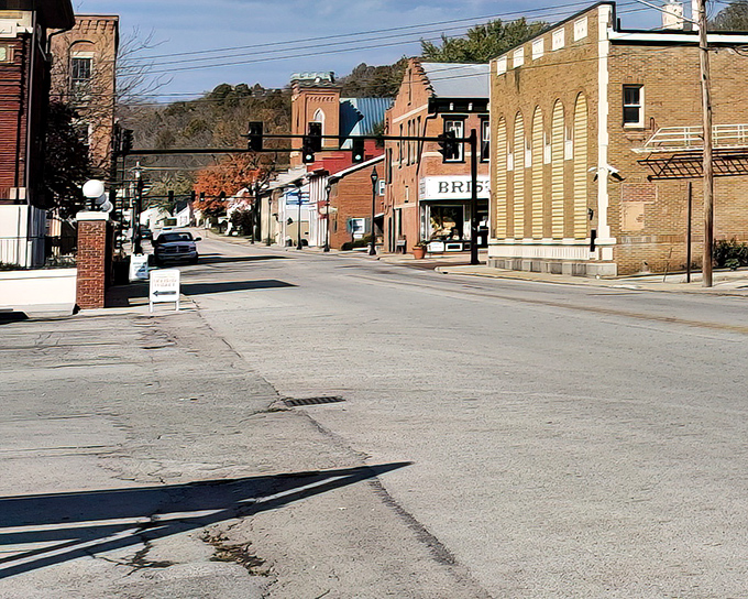 Second Street stretches toward the horizon, its historic storefronts standing as sentinels of small-town commerce that Amazon will never quite replicate. 