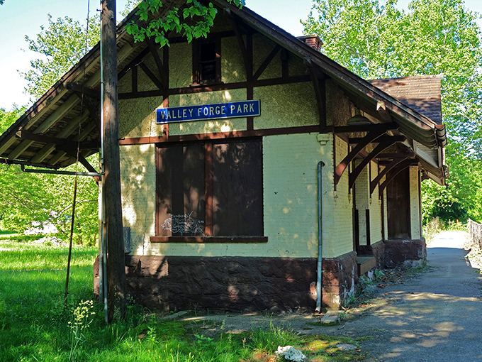 This abandoned trail station has seen better days, but its weathered charm adds character to a park already rich with stories.