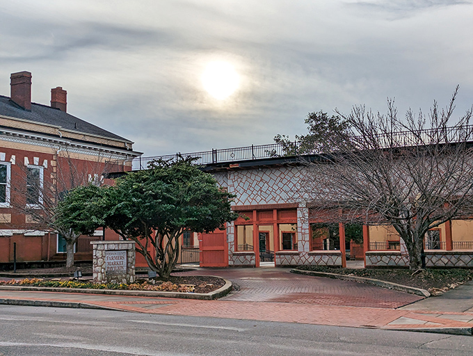 The Anderson County Farmers Market building stands ready to connect local growers with eager shoppers. Saturday mornings here are social events disguised as grocery shopping.