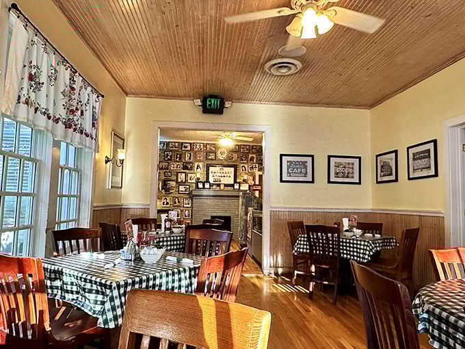 Sunlight streams through windows onto wooden floors that have supported generations of happy, well-fed customers seeking Southern comfort.