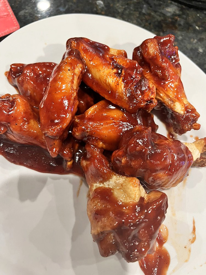 These wings aren't messing around &ndash; glossy, sticky, and guaranteed to require at least three napkins and zero regrets.
