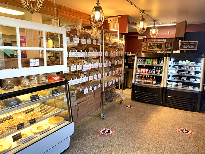 Bread heaven exists and it has shelves. Each loaf and pastry waits patiently for its forever home, though they won't wait long.