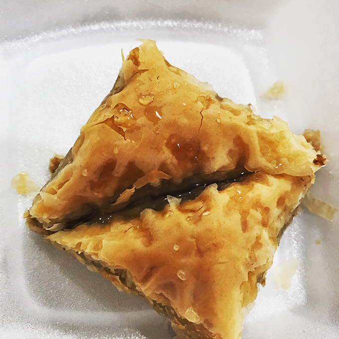Baklava that's flaky enough to be in therapy. Those honey-soaked layers are the dessert equivalent of a perfect sunset.