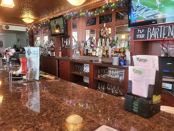 The bar at Ship's isn't just where drinks are served—it's where local legends are born and seafood stories get better with each telling.