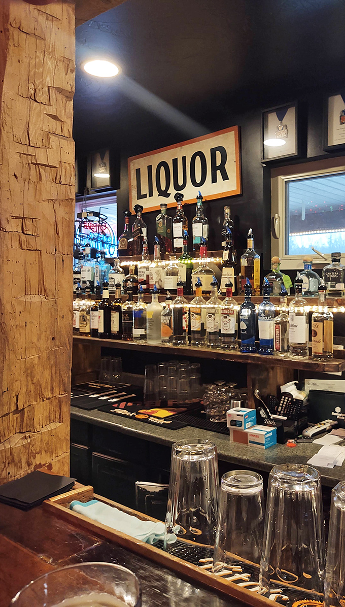 A well-stocked bar that understands the importance of proper libations when you're experiencing meat sweats from barbecue overindulgence.