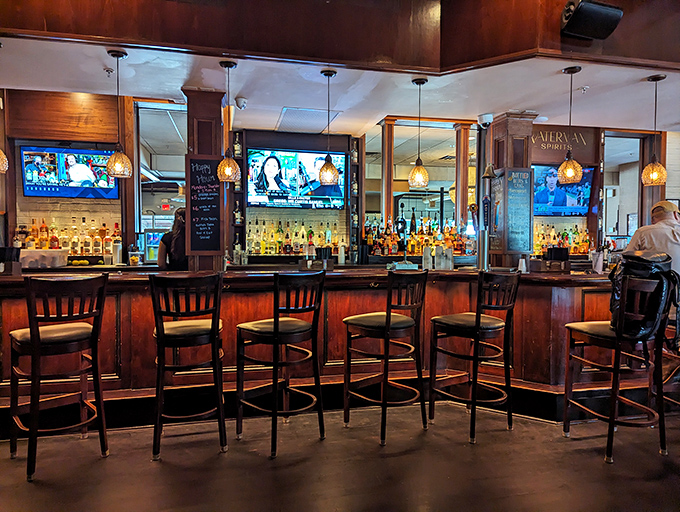 The bar beckons with bottles of possibility, where mixologists craft liquid joy and strangers become friends over shared Orange Crushes.