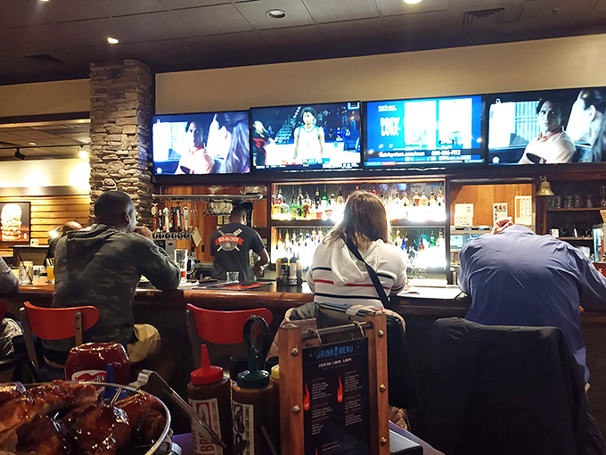 The bar area strikes that perfect balance between "watching the game" and "actually having a conversation"&mdash;a rare achievement indeed.