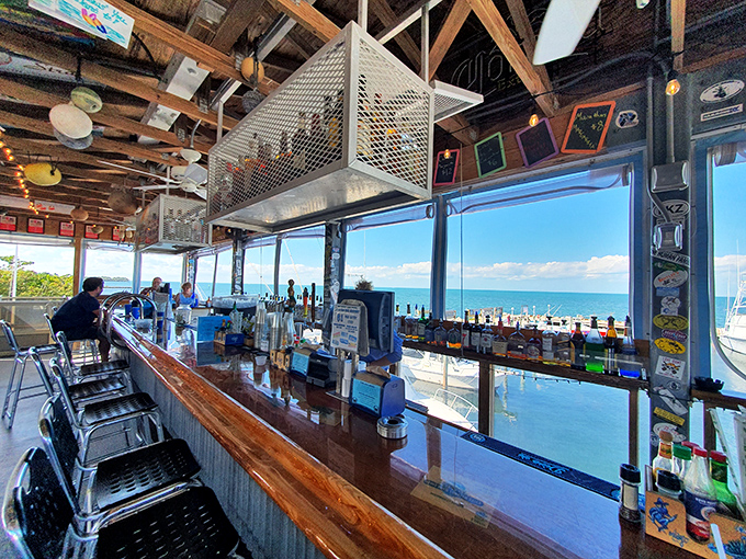 A bar with a view that makes even mediocre drinks taste spectacular. Fortunately, these drinks don't need the help.