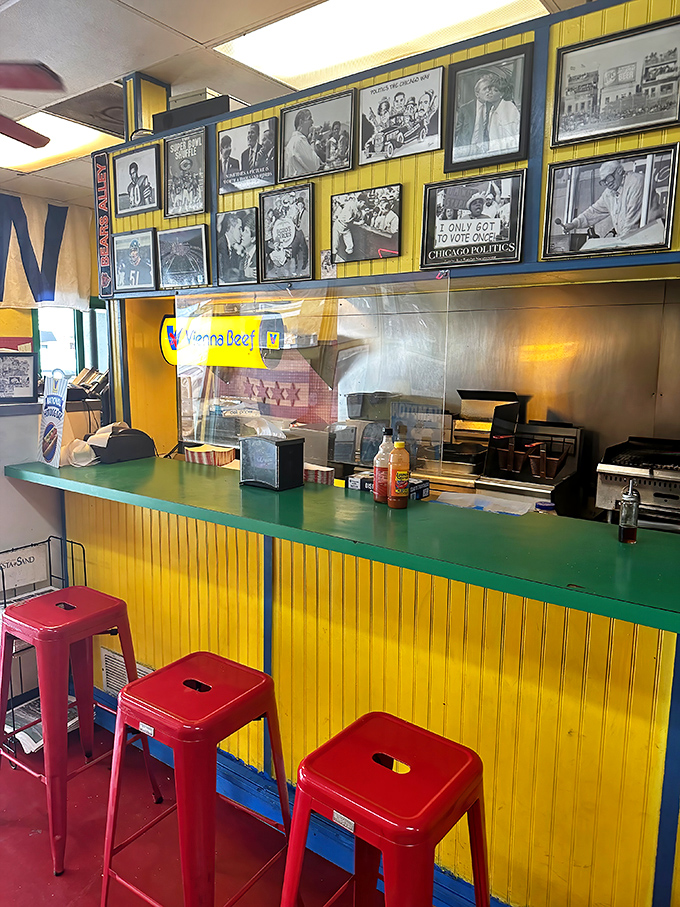 The yellow-and-red color scheme isn't subtle, but neither is the food&mdash;and that's precisely the point.