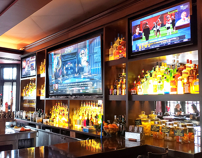 A bar that understands the sacred balance between sports viewing, spirits selection, and the bartender's ability to remember your usual after just two visits.