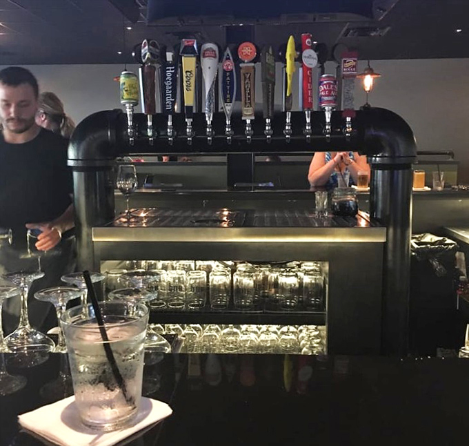 A tap system that would make a craft beer enthusiast weep tears of joy, with enough options to turn indecision into an Olympic sport. 