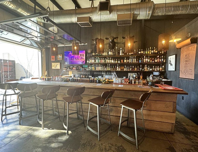 The bar area isn't just for drinking &ndash; it's command central for strategic planning of your next barbecue conquest.