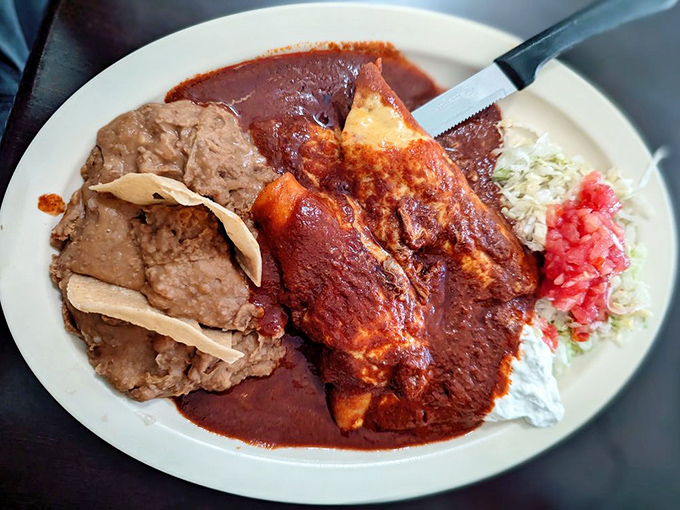 These beef enchiladas don't just sit in their sauce &ndash; they've been marinating in family tradition and neighborhood history for decades.