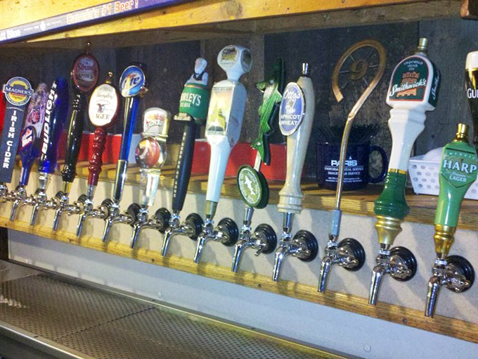 Beer tap paradise&mdash;where decisions get harder as the night gets longer. Each handle promises a different adventure.