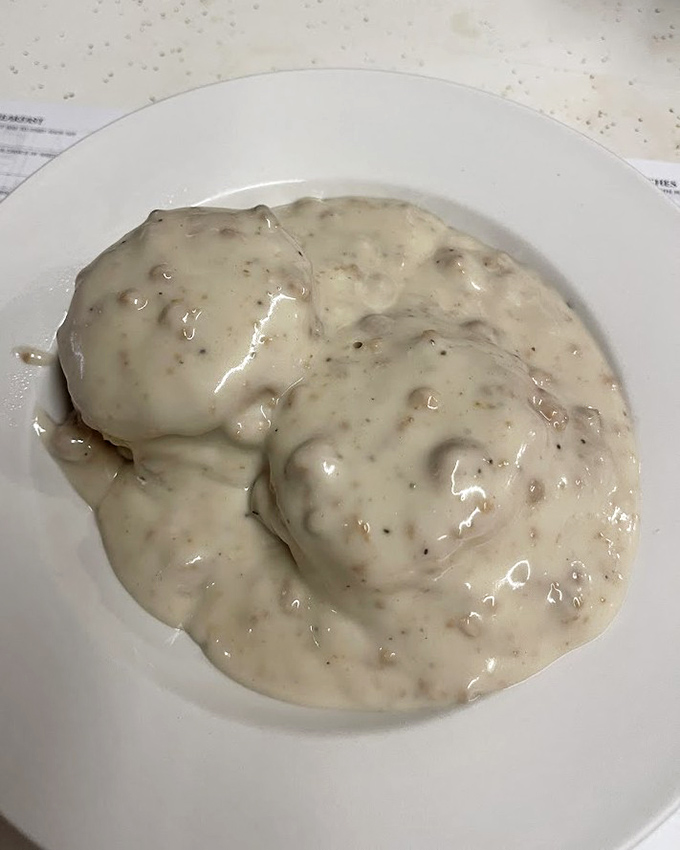 Biscuits and gravy&mdash;the comfort food equivalent of a warm hug from your grandmother. Southern comfort with Midwestern hospitality.