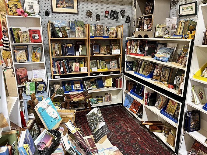 The book nook where literary treasures await on well-worn shelves. That forgotten childhood story? It's probably hiding right here.