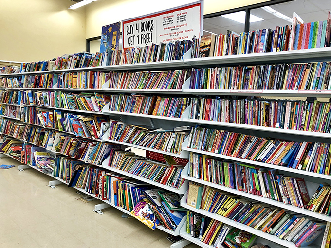 Buy four books, get one free&mdash;the sign that's launched a thousand home libraries. Literary treasures await at prices that make bibliophiles weep with joy.