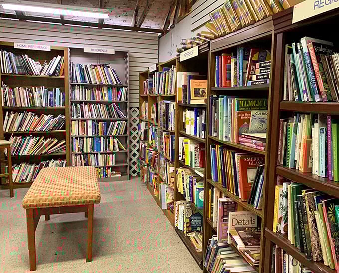 The bibliophile's secret paradise. Organized chaos of knowledge where every spine represents someone's former favorite and your future discovery.