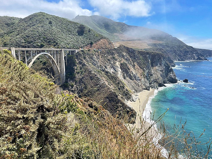 Bixby Bridge stands as an architectural exclamation point along Highway 1, proving humans occasionally create structures worthy of their natural surroundings.