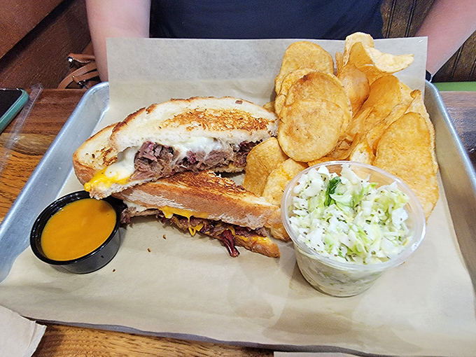 Not your childhood grilled cheese. This brisket version is what happens when comfort food grows up and gets sophisticated.