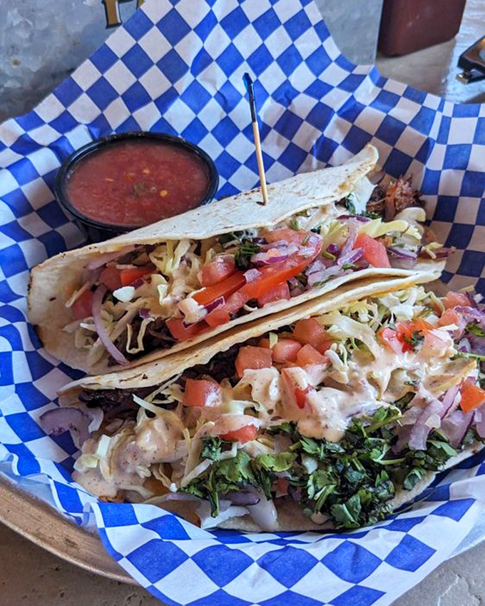 Tacos that bridge the gap between steakhouse tradition and Southwestern flair, proving that good beef plays well with others.