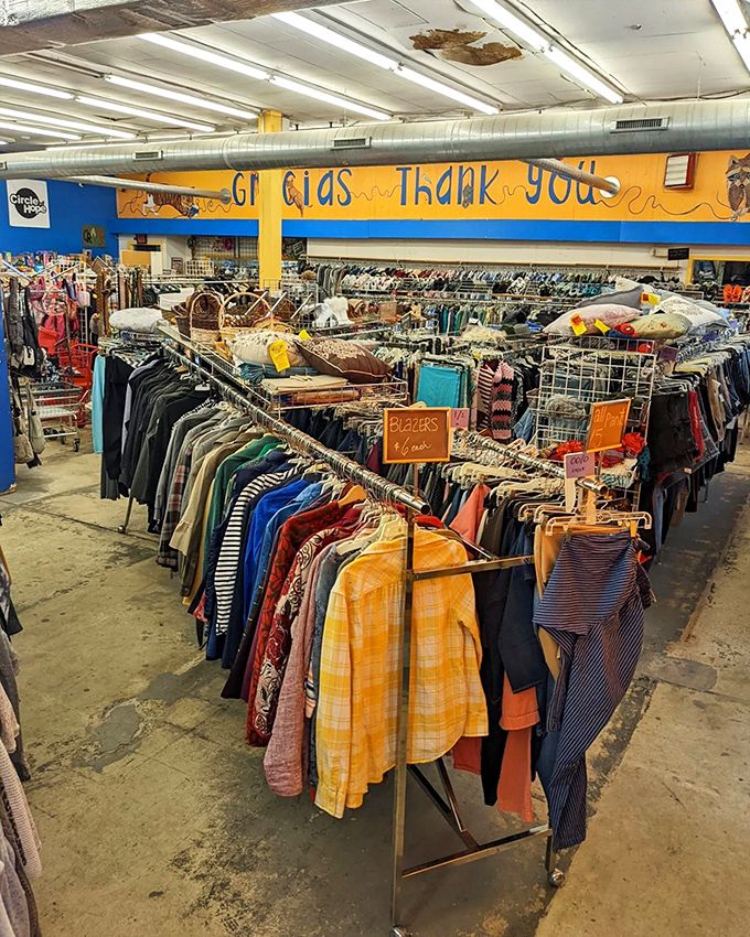 A kaleidoscope of colors and patterns awaits. This blazer section could transform your work wardrobe from mundane to magnificent for less than a fancy lunch.