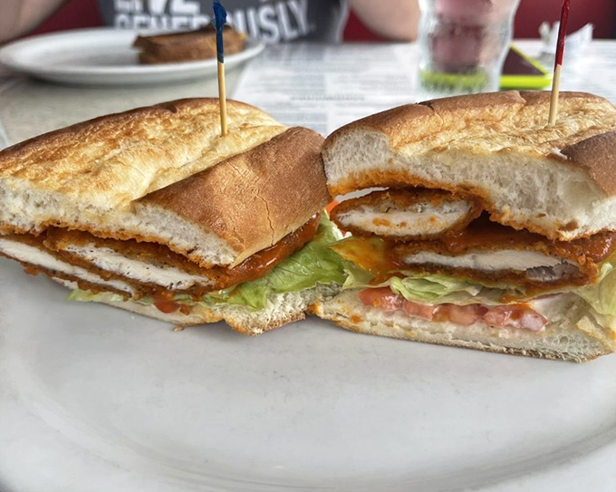 This chicken sandwich isn't trying to start a fast food war; it's already won the battle for your heart.