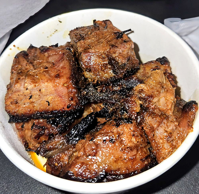 Burnt ends&mdash;the barbecue world's equivalent of winning the lottery&mdash;glistening with a bark so perfect it deserves its own fan club.