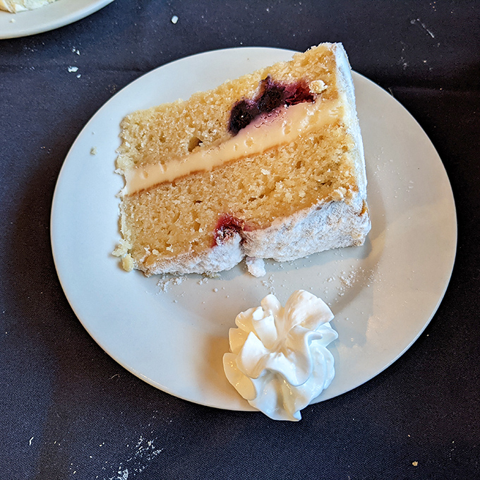 After conquering Mount Porterhouse, this cake offers the perfect sweet surrender with layers of comfort in every bite.