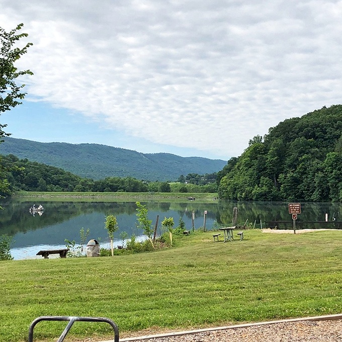 Morning mist hovers over glass-calm waters, creating the kind of serenity that expensive meditation apps try to simulate. Real peace comes standard here.
