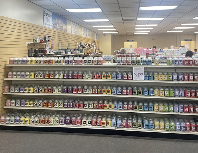 A candle selection that could scent a small nation. Your nose embarks on a journey while your wallet stays surprisingly intact.