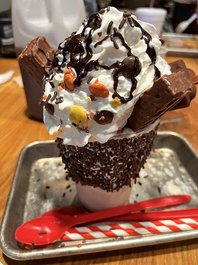 This isn't just dessert&mdash;it's a carnival that somehow fit into a glass, topped with enough whipped cream to make your inner child giggle.