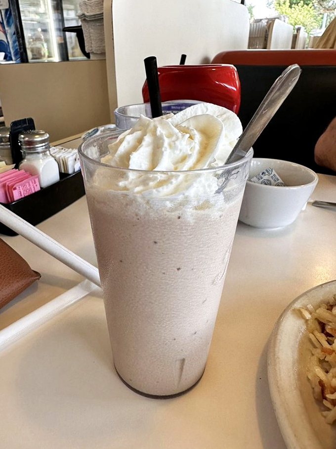A milkshake thick enough to require serious straw negotiation skills and patience&mdash;a virtue rarely needed in our instant-gratification world.