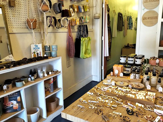 A treasure island of handcrafted jewelry and locally-made goods. Marie Kondo would approve&mdash;everything here sparks joy without sparking debt.
