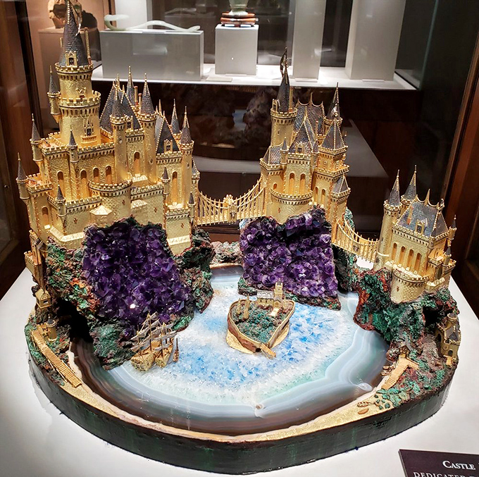 Fairytales made permanent&mdash;this golden castle rising from amethyst mountains makes Disney's imagineers look like amateurs in the fantasy architecture department.