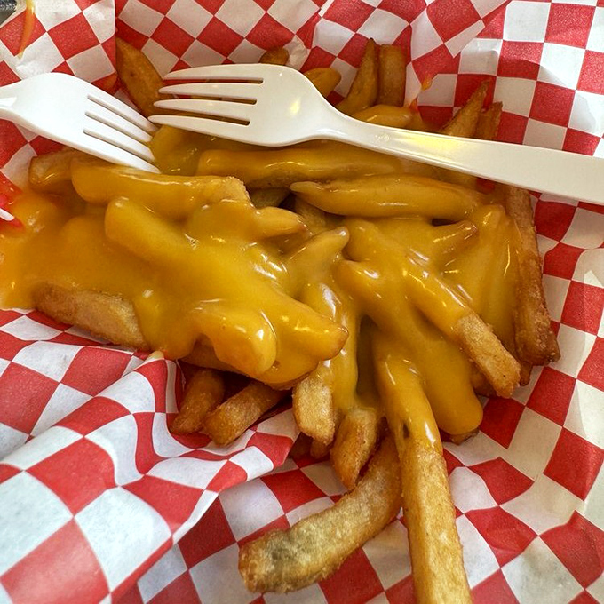 Cheese fries that require a commitment&mdash;to the meal, to the moment, and to the napkins you'll need afterward.