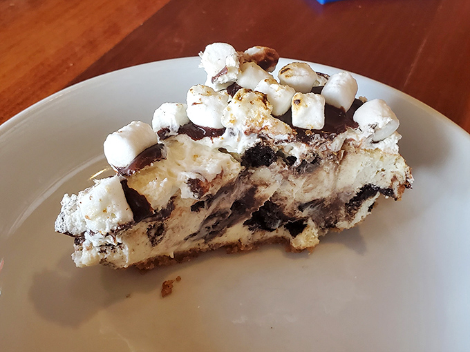 This isn't just cheesecake&mdash;it's a masterpiece of marshmallows and chocolate that makes you wonder why you'd ever save room for dessert.