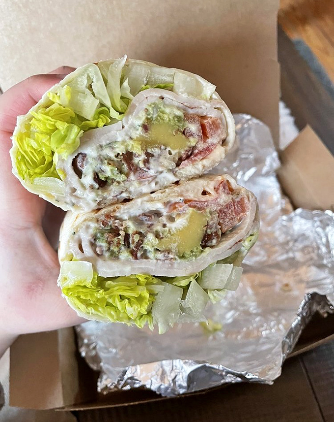 This wrap isn't just lunch&mdash;it's a masterclass in layering flavors, with fresh lettuce, creamy sauce, and savory fillings playing together perfectly.