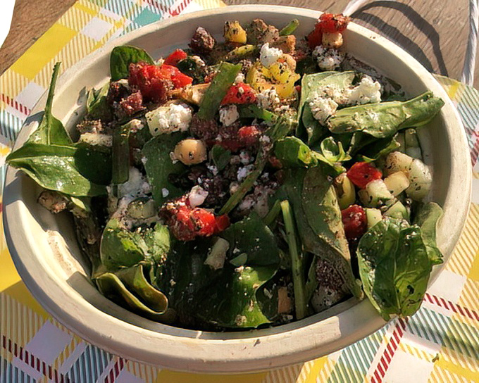 Bowls like this make you realize salads aren't punishment&mdash;they're celebration, especially when adorned with those colorful peppers and creamy feta crumbles.
