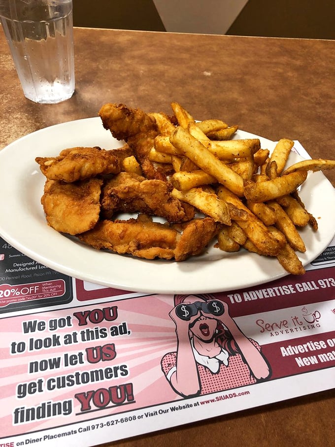 Golden chicken tenders and fries &ndash; comfort food that transcends age, making adults feel like kids and kids feel like they've hit the jackpot.
