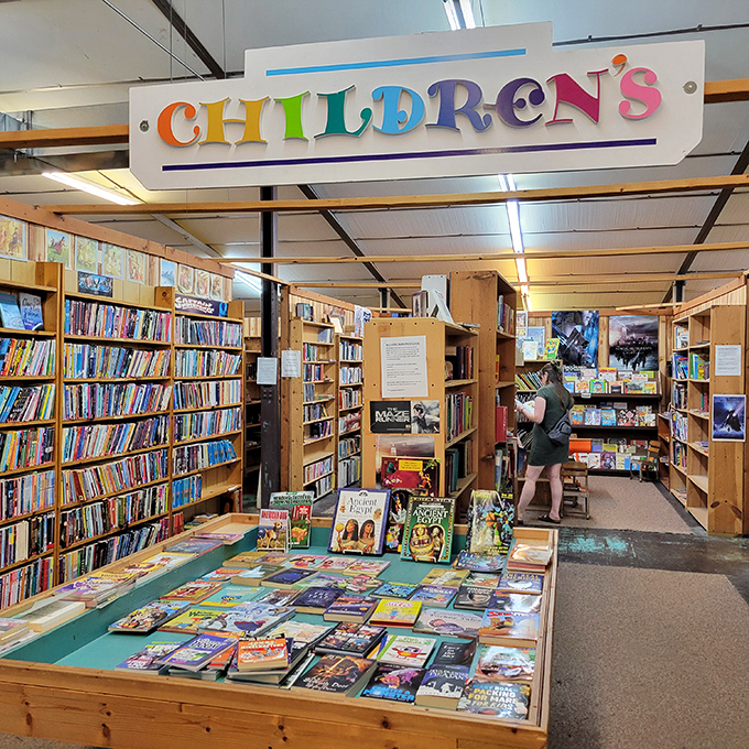 The Children's section bursts with color and possibility &ndash; a magical gateway where young readers can discover worlds that might shape their imaginations forever.