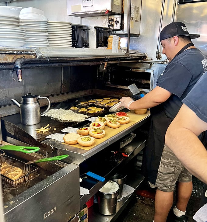The dance of the short-order cook&mdash;a choreographed performance of spatula work and timing that turns simple ingredients into edible art.