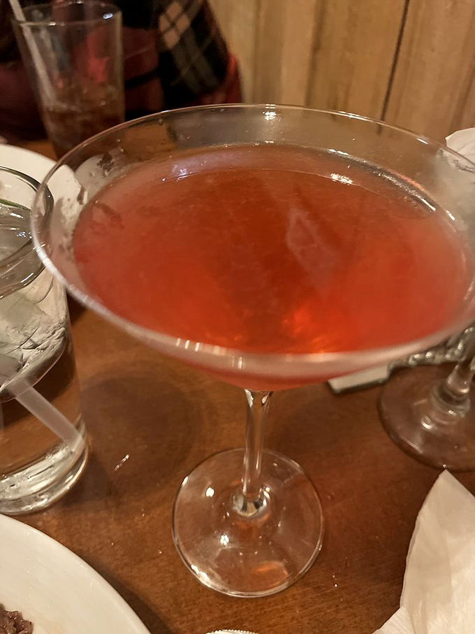 This isn't just a cosmopolitan &ndash; it's liquid ruby that makes conversation flow as smoothly as it does down your throat. 