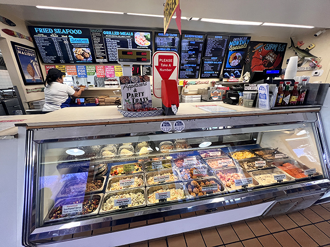 Behind this counter, seafood alchemy happens daily&mdash;turning simple ingredients into gold through the ancient magic of knowing exactly what you're doing.