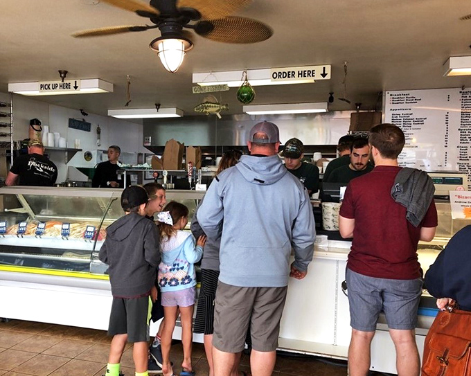 The ordering counter &ndash; where food dreams begin and patience is rewarded with seafood treasures worth the wait.