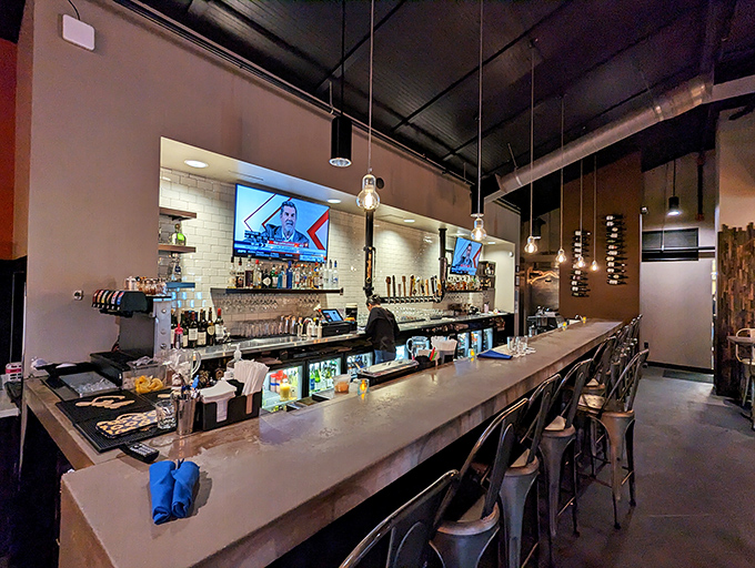 The bar at Station 101 isn't just where drinks are served; it's command central for an evening of culinary adventure in unexpected DuBois.