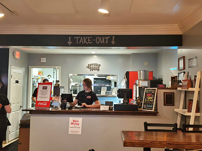 The efficient counter setup where friendly staff help navigate the delicious decisions ahead of you.