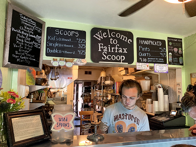 Behind these chalkboards lies an ice cream laboratory where flavor scientists work their magic one batch at a time.