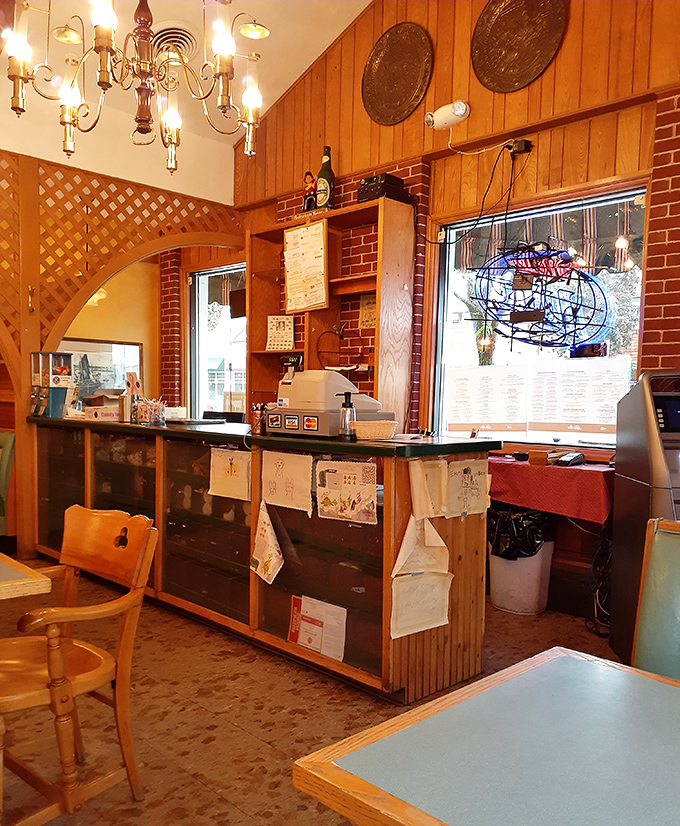 The counter offers front-row seats to the breakfast theater, where culinary magic happens in plain sight.